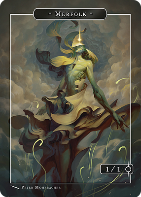 Merfolk MTG token 1/1 (v.2) - MTG Token | TokensForMTG: Best custom ...
